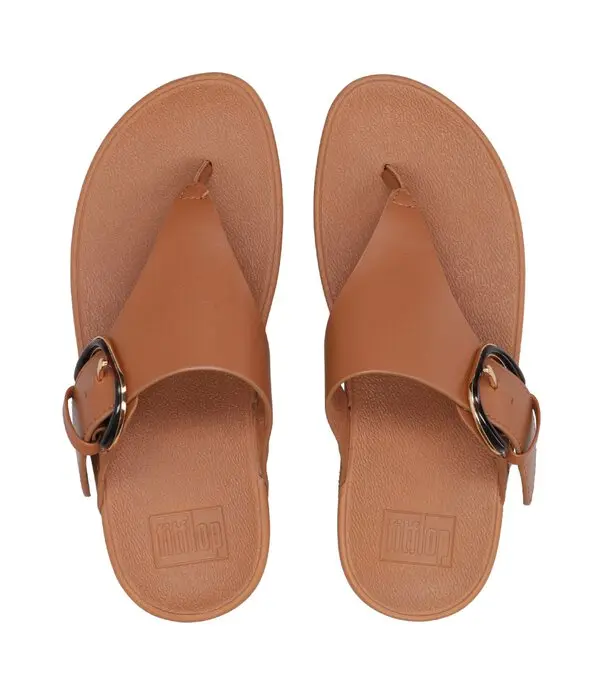 Fitflop Leather Flip-flops With Buckle