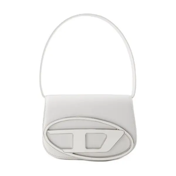 DIESEL® 1dr Leather Shoulder Bag - Silver