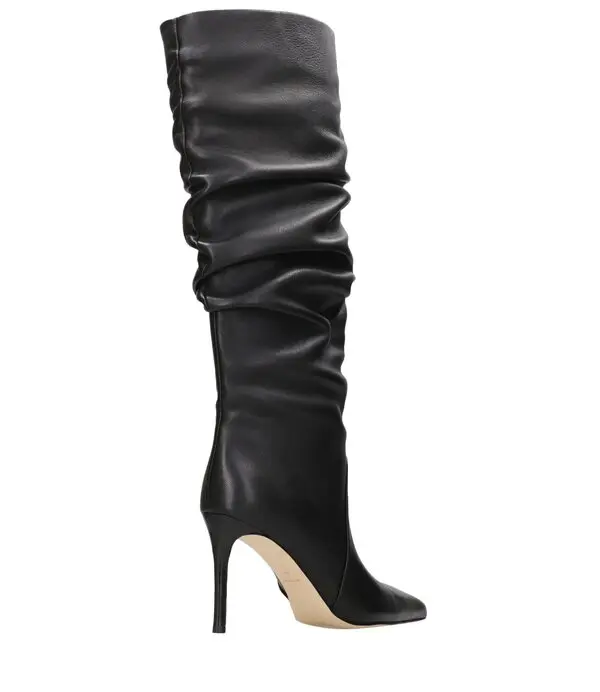 Michael Kors Leather Stiletto Boots - Black