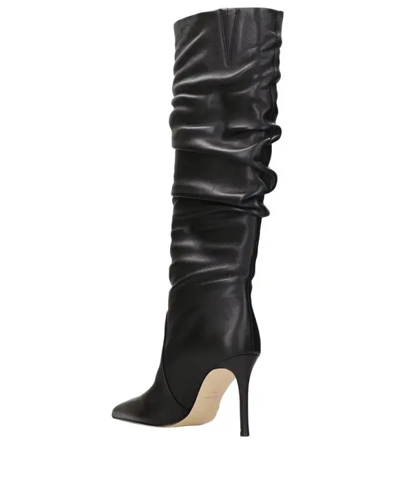 Michael Kors Leather Stiletto Boots - Black