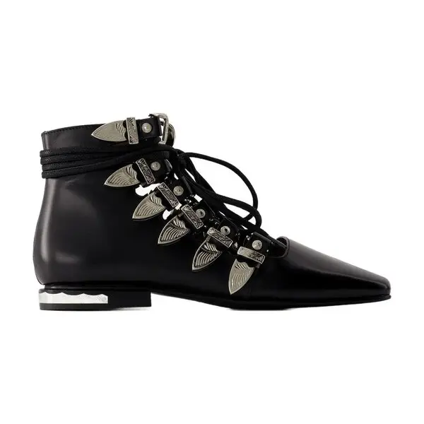 Toga Aj1284 Leather Ankle Boots