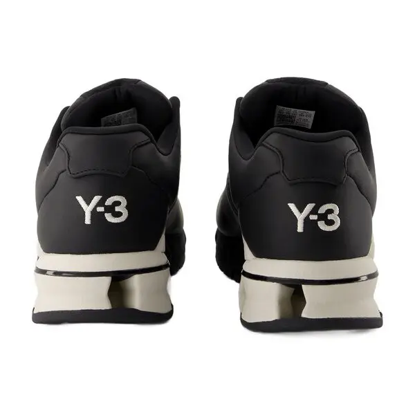 Y3 A3 Control Leather Sneakers - Black