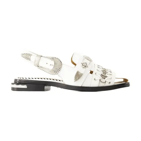Toga Aj1312 Leather Sandals - White