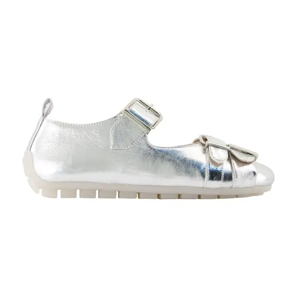 Simone Rocha Buckle Grip Ballerina Flats - Silver