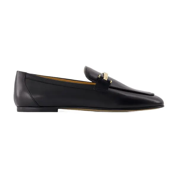 TOD'S Leather Bar Loafers - Black