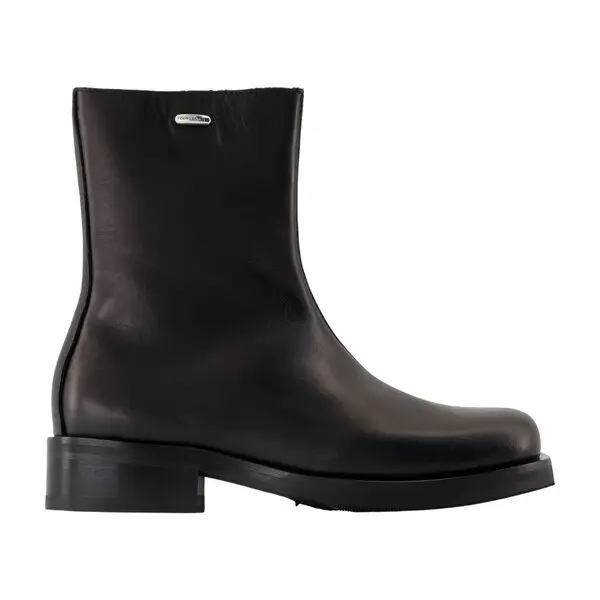 Our Legacy Camion Leather Ankle Boots - Black