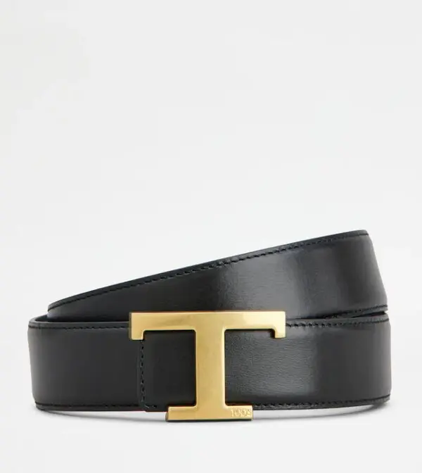 TOD'S T Timeless Reversible Belt - Nero/blu
