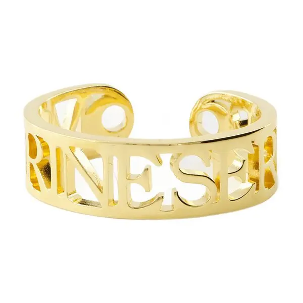 MARINE SERRE Insert Brass Bracelet - Gold