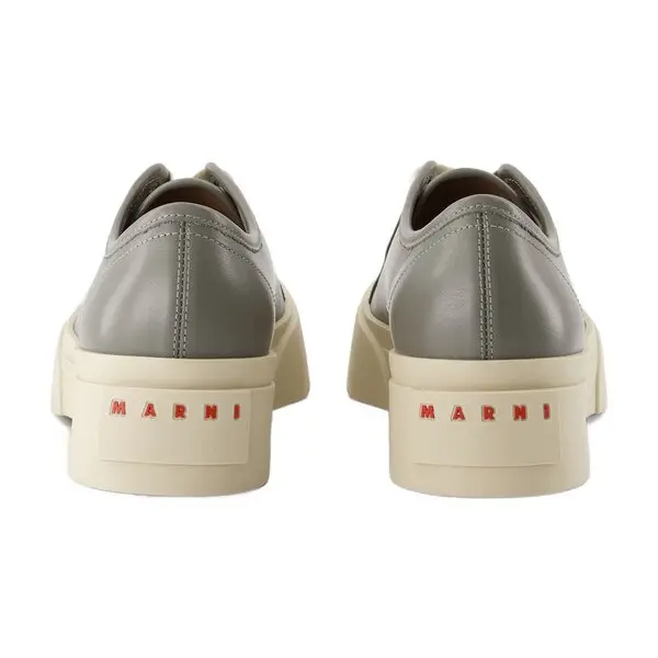 Marni Leather Sneakers - Grey