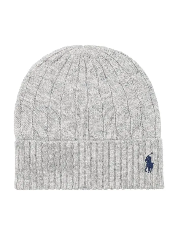 Ralph Lauren Cable-knit Wool-cashmere Beanie - Soft Grey