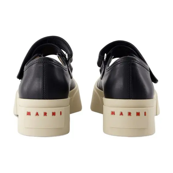 Marni Leather Mary Jane Sneakers