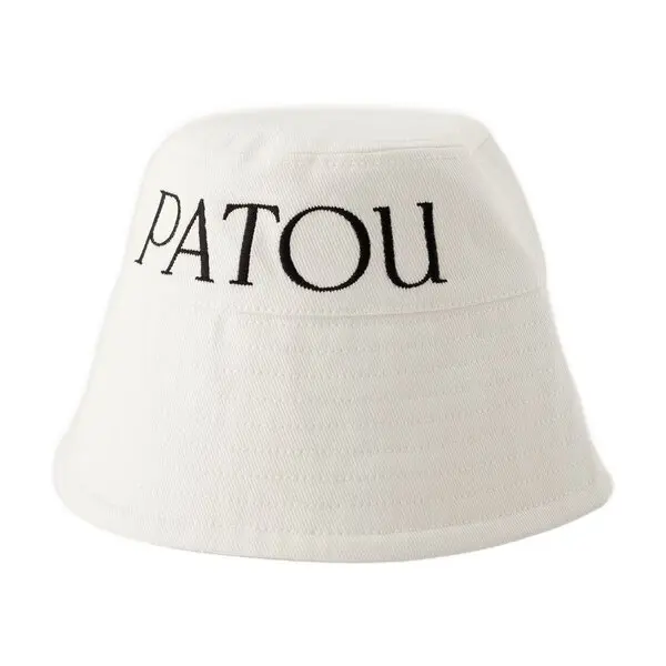 Patou Cotton Bucket Hat - White