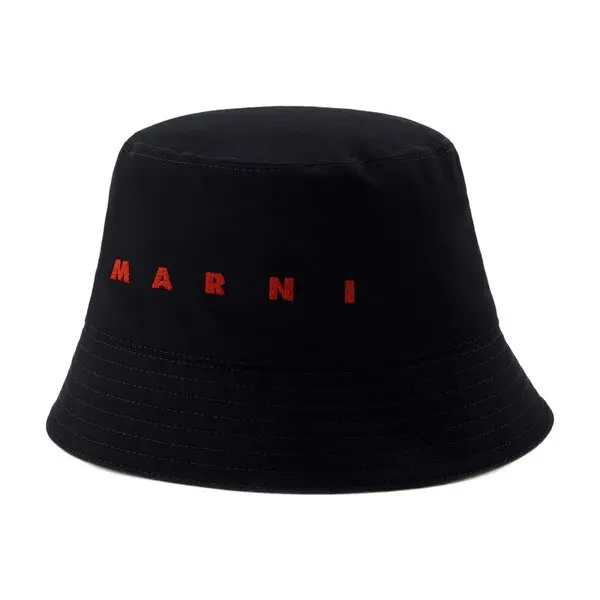 Marni Cotton Bucket Hat - Black