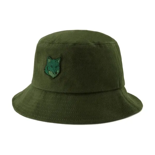 Maison Kitsuné Bold Fox Head Bucket Hat - Green