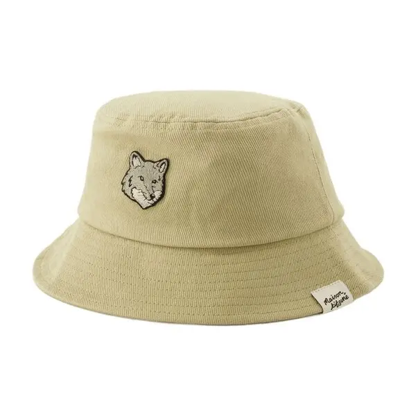 Maison Kitsuné Cotton Bucket Hat - Beige