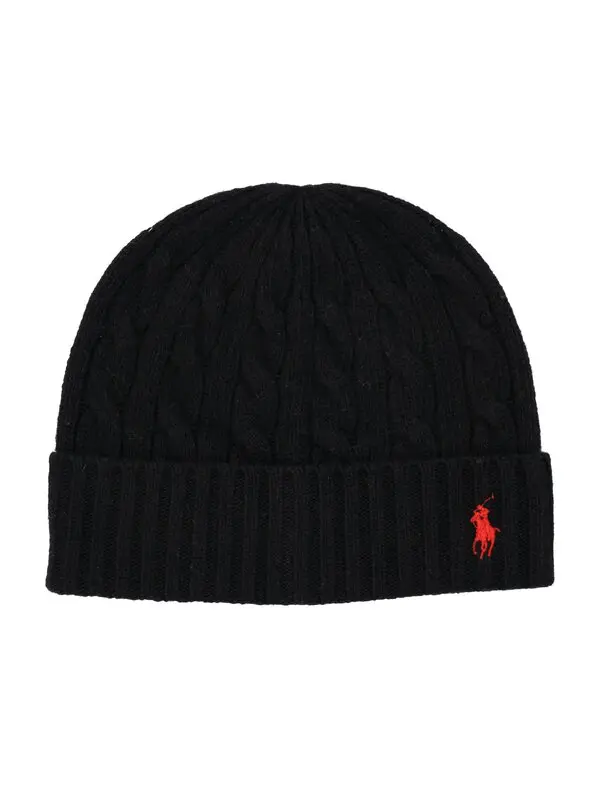 Ralph Lauren Cable-knit Beanie - Black