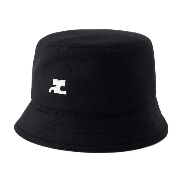 COURREGES Signature Bucket Hat - Black