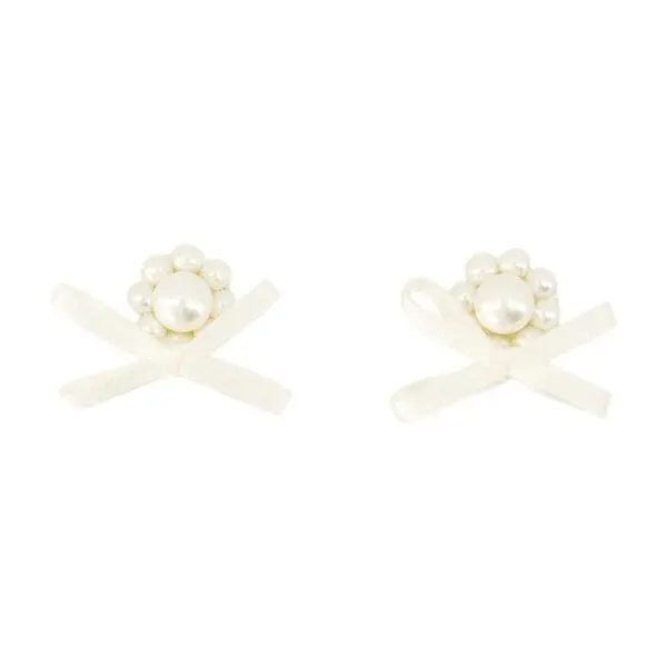 Simone Rocha Petite Daisy Earrings - White