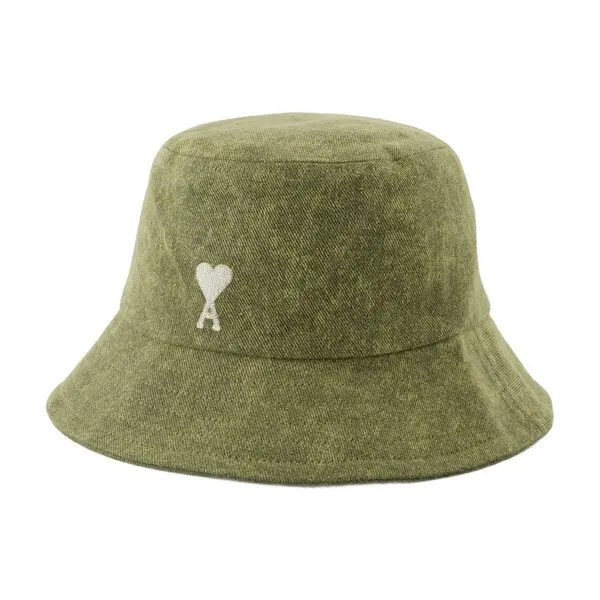 Ami Cotton Bucket Hat - Khaki