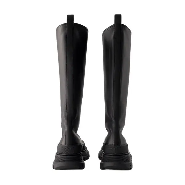 Alexander McQueen Tread Slick Leather Boots