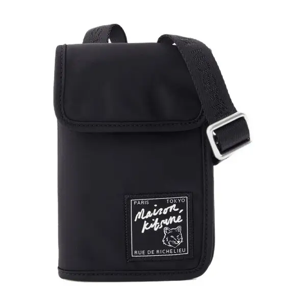 Maison Kitsuné The Traveller Neck Pouch - Black