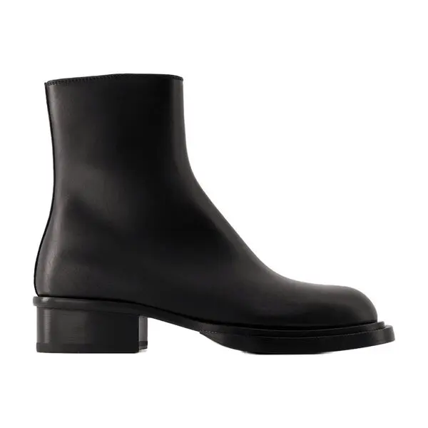 Alexander McQueen Cuban Stack Ankle Boots