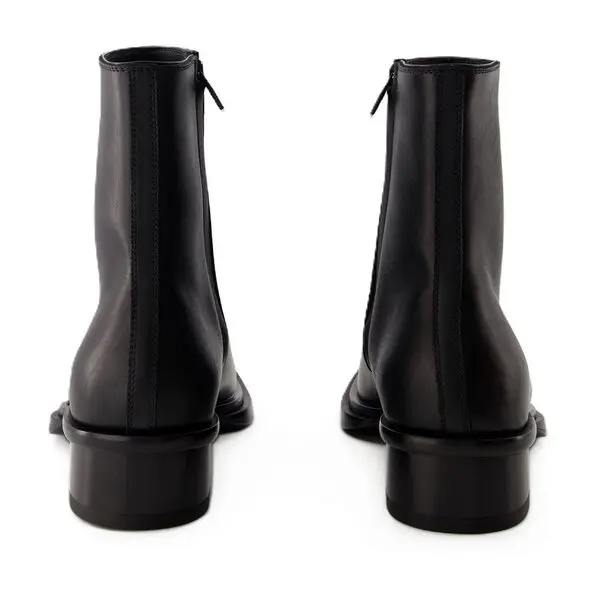 Alexander McQueen Cuban Stack Ankle Boots