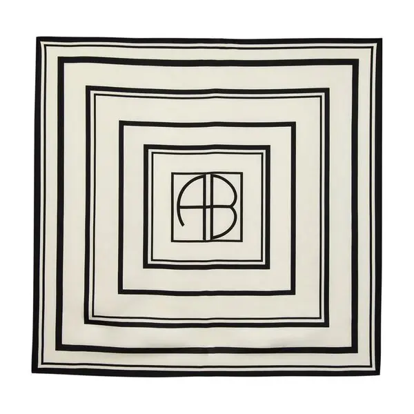 ANINE BING York Monogram Scarf Silk - Printed
