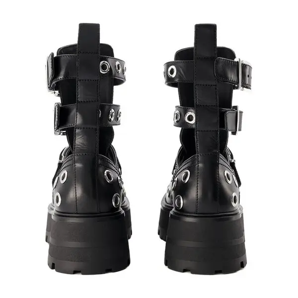 Alexander McQueen Leather Ankle Boots