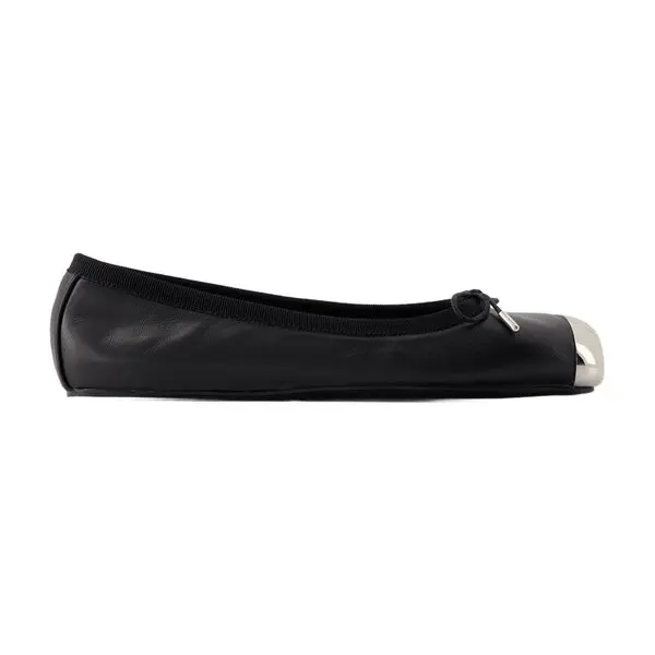 Alexander McQueen Leather Ballerina Flats - Black