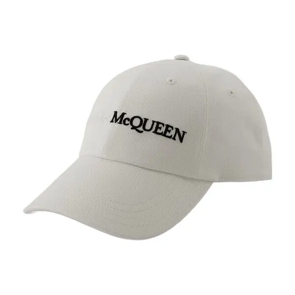 Alexander McQueen Cotton Baseball Cap - White