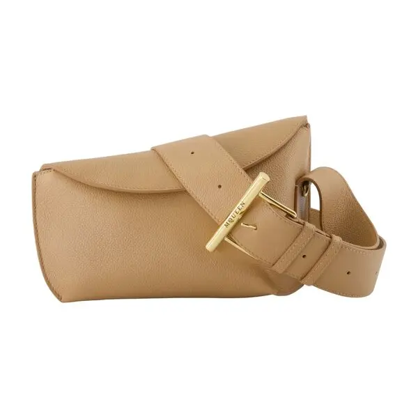 Alexander McQueen T-bar Leather Crossbody Bag - Beige