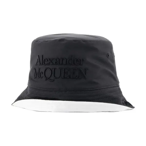 Alexander McQueen Low Rever Bucket Hat - Black
