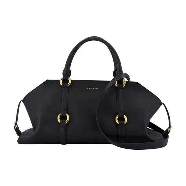 Alexander McQueen Farringdon Medium Leather Purse - Black