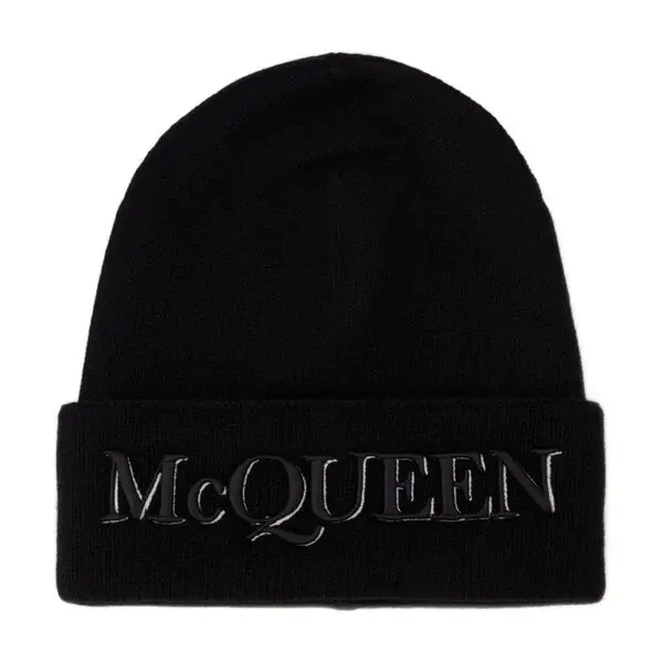 Alexander McQueen Logo Beanie - Black