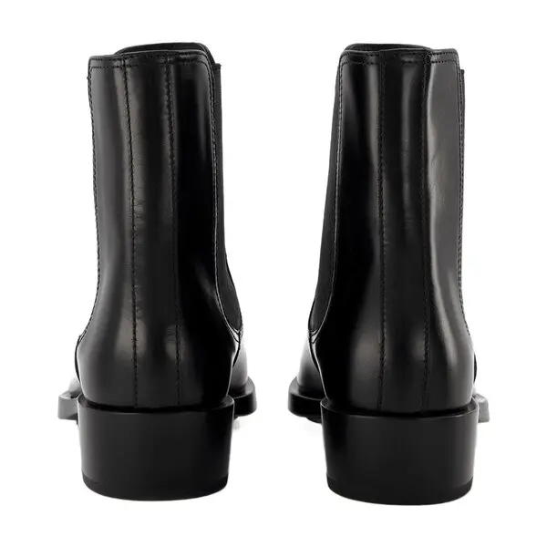 Alexander McQueen Boxcar Leather Boots - Black