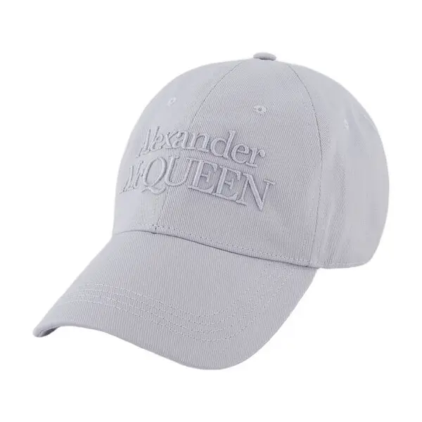 Alexander McQueen Cotton Logo Cap - Grey