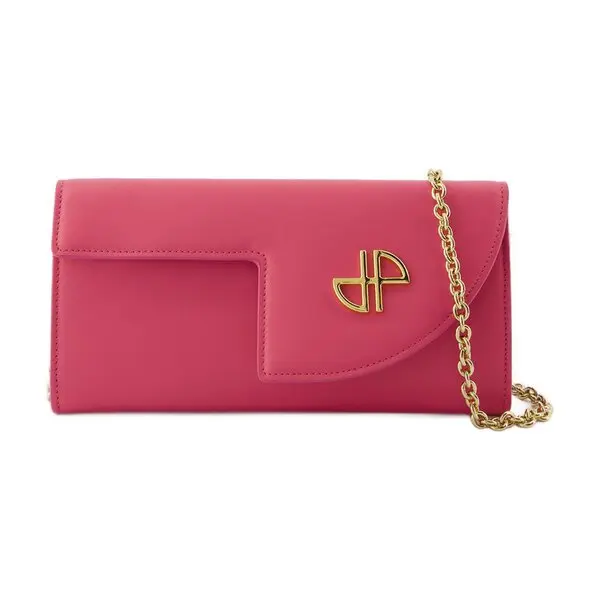 Patou Wallet On Chain Leather - Pink
