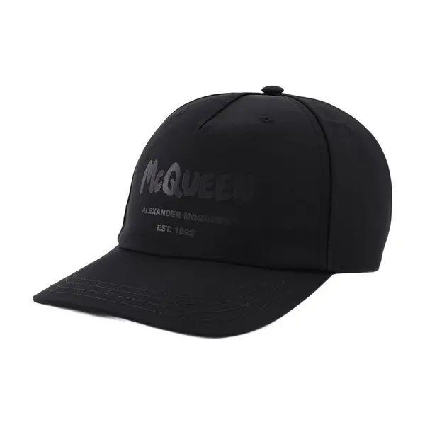 Alexander McQueen Graffiti Baseball Cap - Black