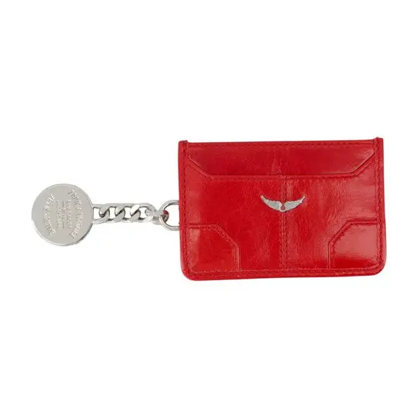 Zadig&Voltaire Sunny Pass Card Holder Leather - Red