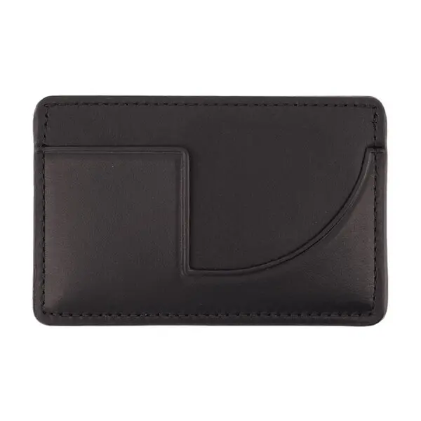Patou Jp Card Holder Leather - Black