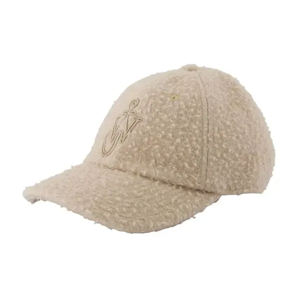 JW Anderson Baseball Cap In Wool - Beige