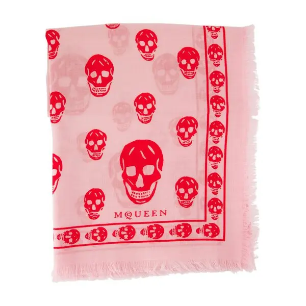 Alexander McQueen Skull Scarf Alexander Mc Queen Silk - Pink