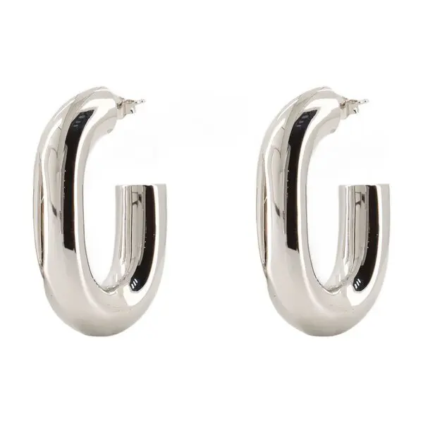 Rabanne Paco Brass Xl Link Earrings - Silver