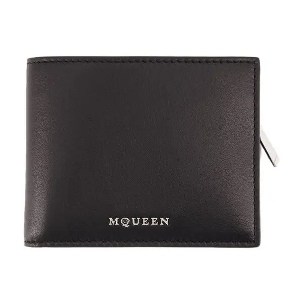 Alexander McQueen 2in1 Wallet Alexander Mc Queen Leather /silver - Black