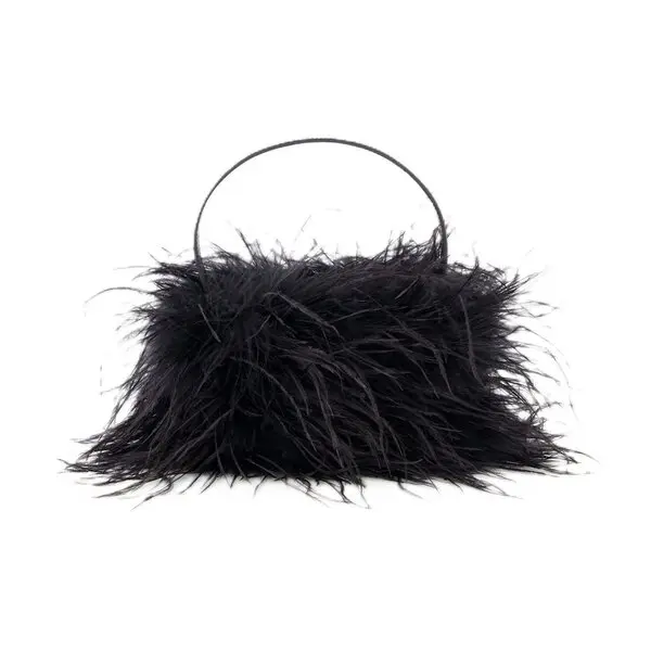Alexander Wang Heiress Medium Feather Handbag - Black