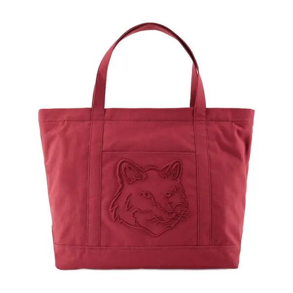 Maison Kitsuné Fox Head Large Shopper Bag - Red