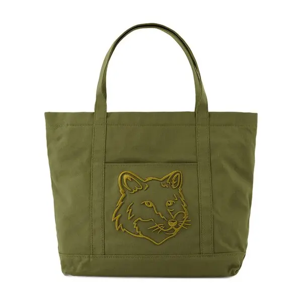 Maison Kitsuné Fox Head Large Shopper Bag - Green