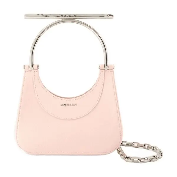 Alexander McQueen Mini Cross Bar Leather Purse - Pink
