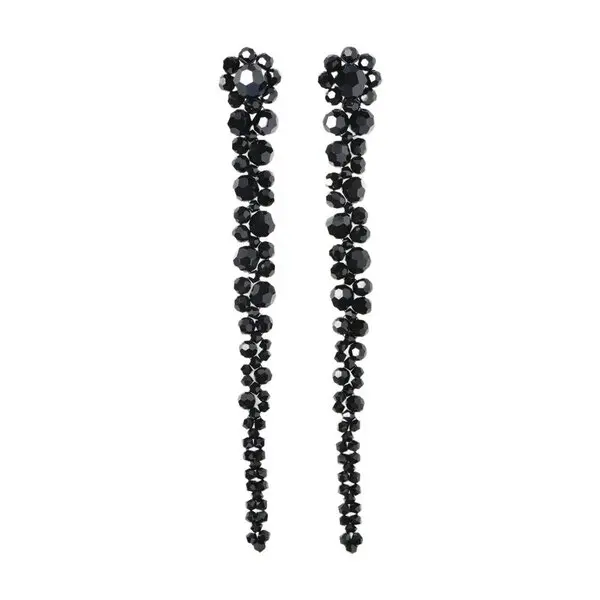 Simone Rocha Crystal Dangle Earrings - Black